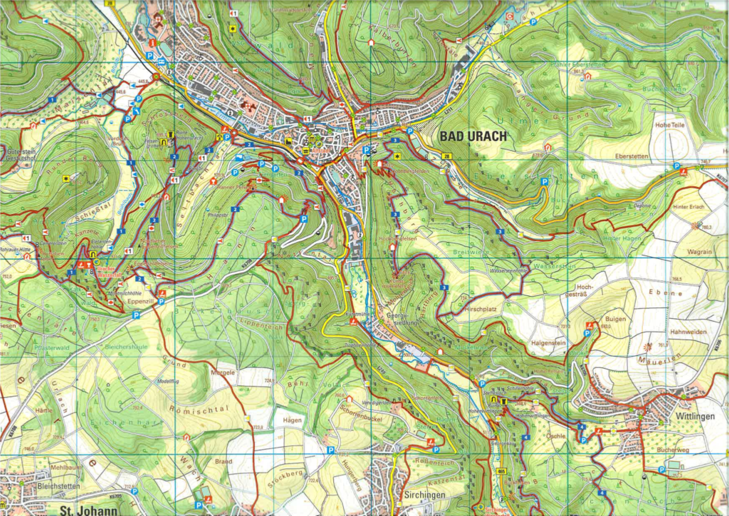 Landkarte bad urach | bad urach wanderkarte – ICDK